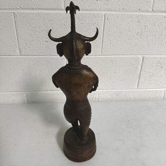 Dhokra Standing Musician with Drum Figurine – North Shore Exchange