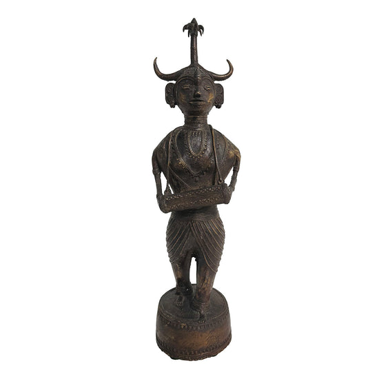 Dhokra Standing Musician with Drum Figurine – North Shore Exchange
