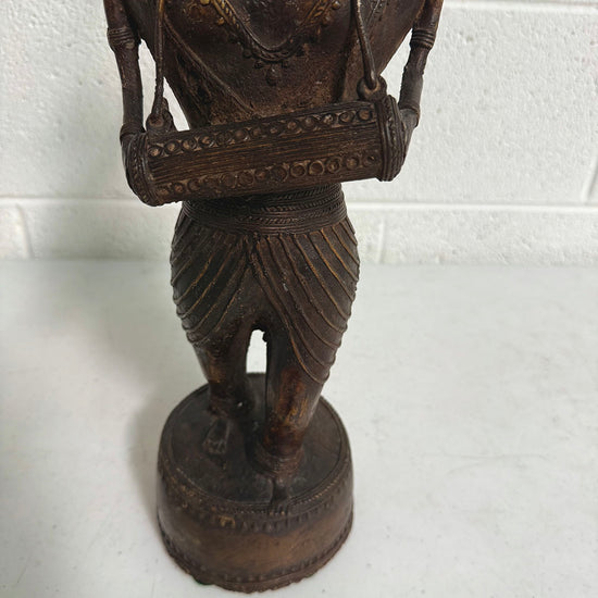 Dhokra Standing Musician with Drum Figurine – North Shore Exchange
